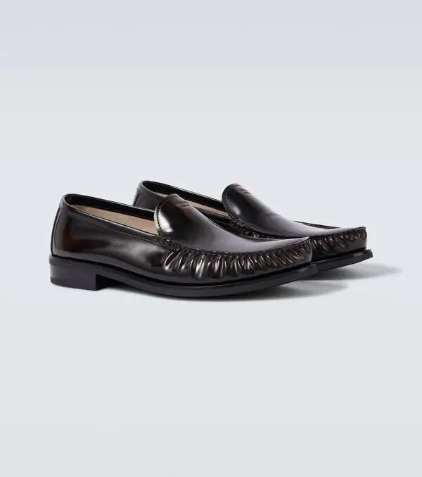 Prada Leather Loafers - Brown