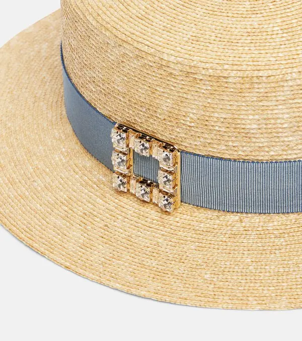 ROGER VIVIER Très Vivier Straw Boater Hat