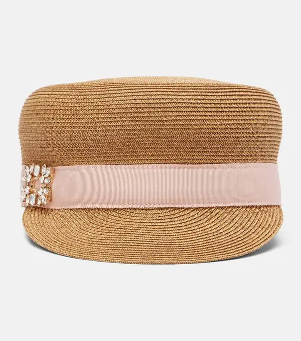 ROGER VIVIER Broche Vivier Newsboy Cap - Beige