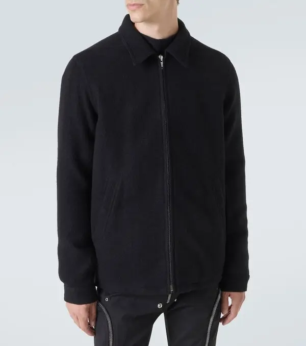 Rick Owens Brad Virgin Wool Jacket - Black
