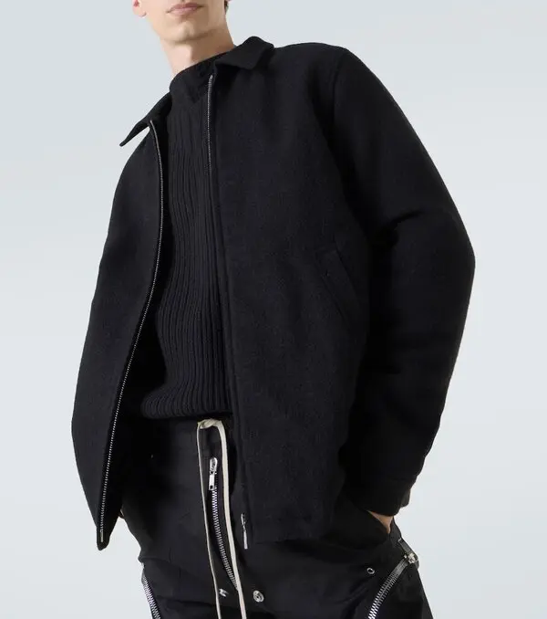 Rick Owens Brad Virgin Wool Jacket - Black
