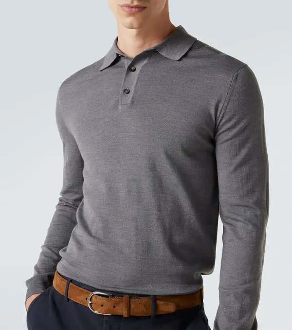 SLOWEAR Wool-blend Polo Shirt