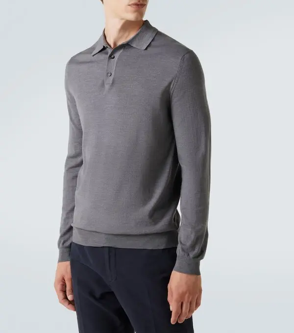 SLOWEAR Wool-blend Polo Shirt