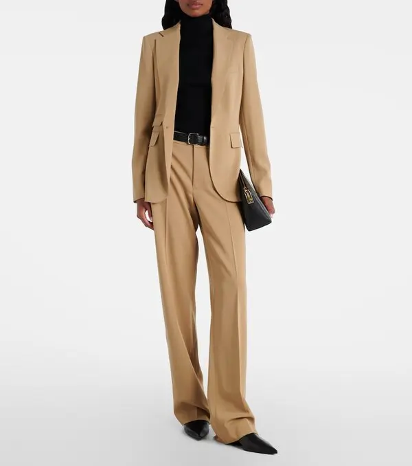 Ralph Lauren Parker Wool Gabardine Blazer - Beige