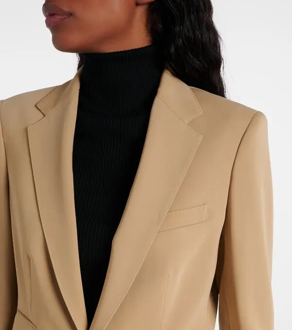 Ralph Lauren Parker Wool Gabardine Blazer - Beige