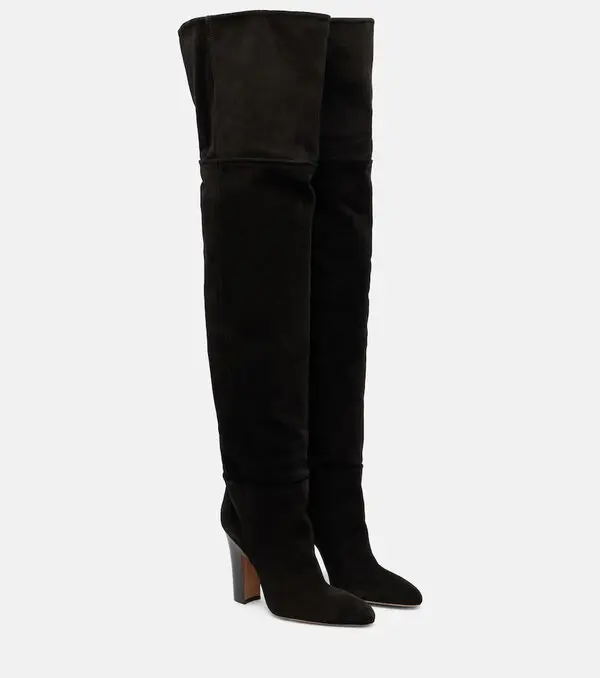 Paris Texas Lavinia Suede Over-the-knee Boots - Black