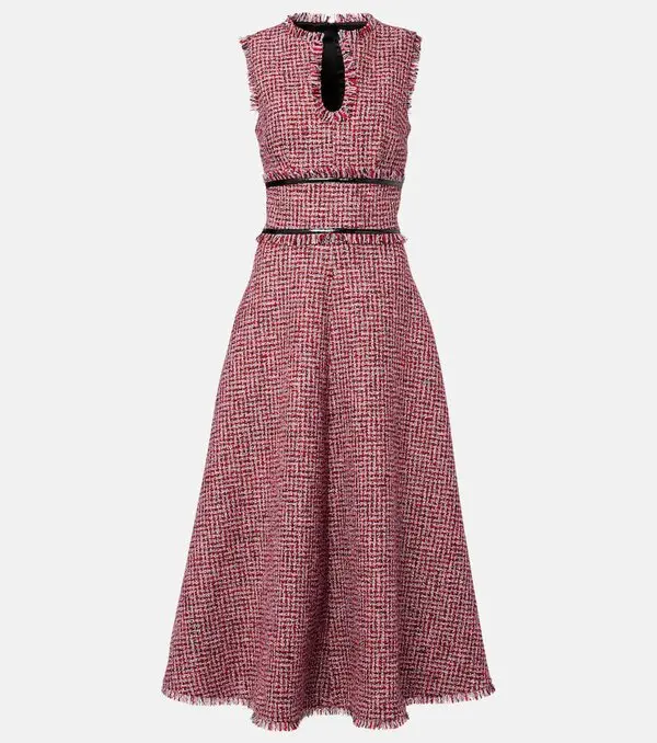Safiyaa Dorothy Tweed Midi Dress