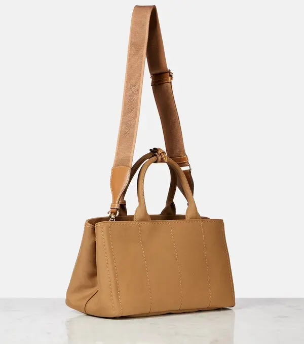 Prada Jardinière Medium Canvas Tote Bag - Brown