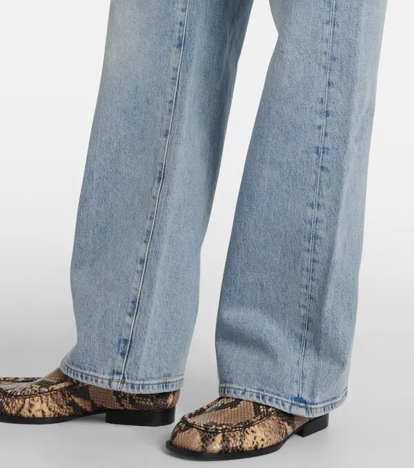 7 For All Mankind Tess Mid-rise Straight Jeans - Blue