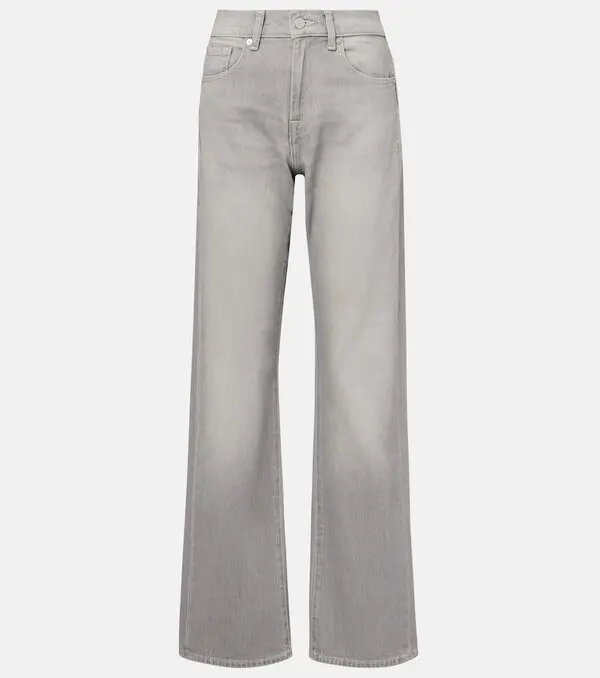 7 For All Mankind Tess Mid-rise Straight Jeans - Grey