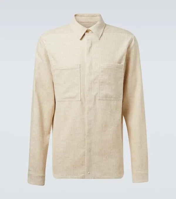 Rick Owens Cotton And Linen Corduroy Overshirt