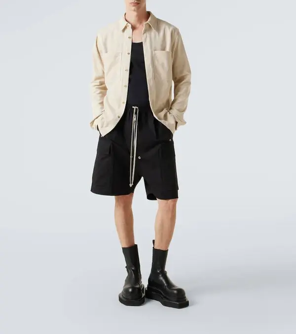 Rick Owens Cotton And Linen Corduroy Overshirt
