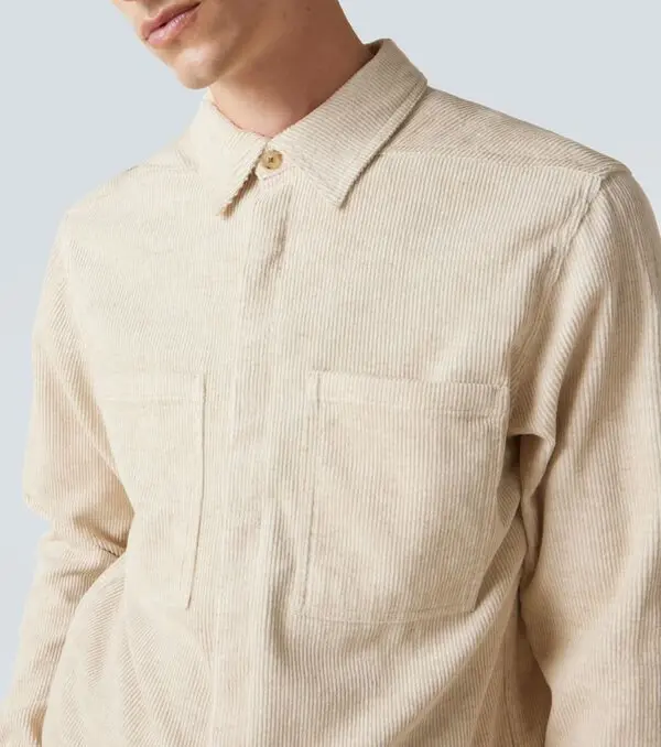 Rick Owens Cotton And Linen Corduroy Overshirt
