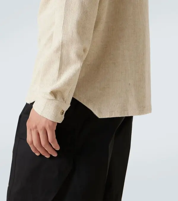 Rick Owens Cotton And Linen Corduroy Overshirt
