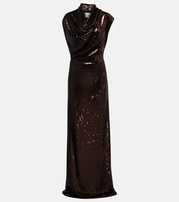 Tove Azalea Sequin Gown - Brown