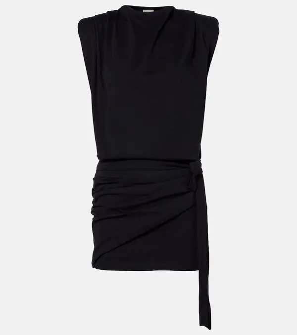 Isabel Marant Étoile Marielle Draped Minidress - Black