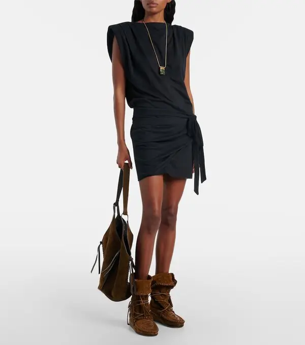 Isabel Marant Étoile Marielle Draped Minidress - Black