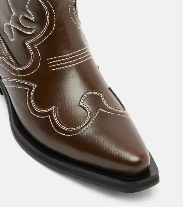 GANNI Embroidered Cowboy Boots