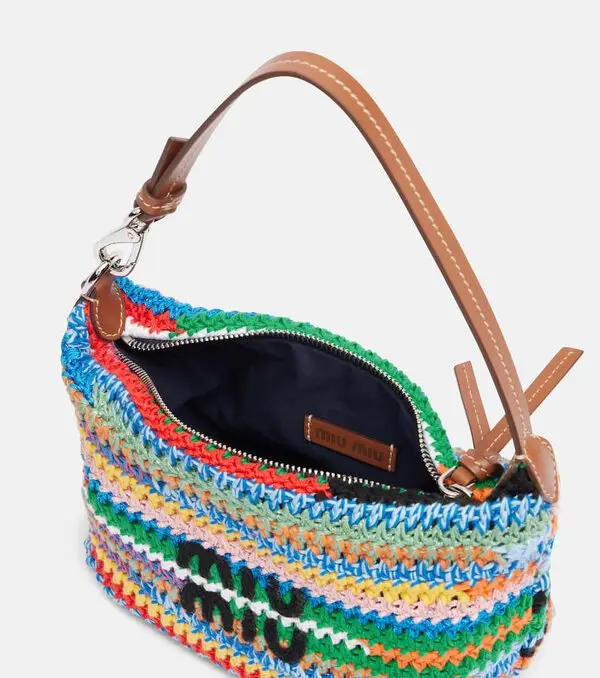 Miu Miu Logo Crochet Shoulder Bag