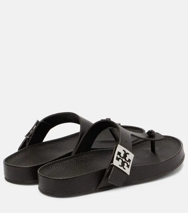 Tory Burch Mellow Leather Thong Sandals - Brown
