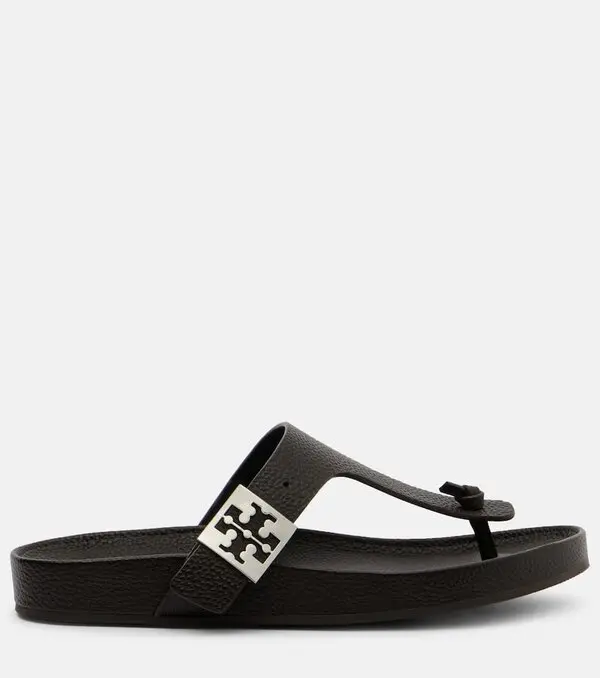 Tory Burch Mellow Leather Thong Sandals - Brown