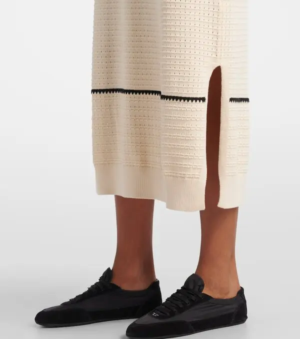 Varley Scott Striped Cotton Midi Dress
