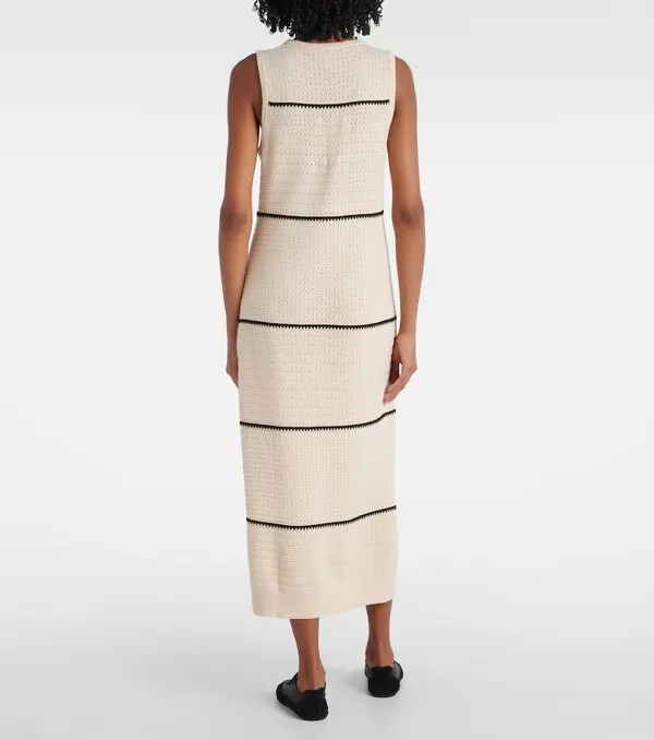 Varley Scott Striped Cotton Midi Dress