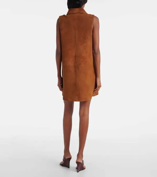 FRAME The Suede City Minidress - Brown