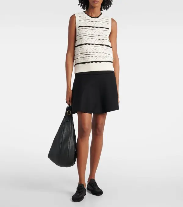 Varley Athena Pointelle Cotton Sweater Vest