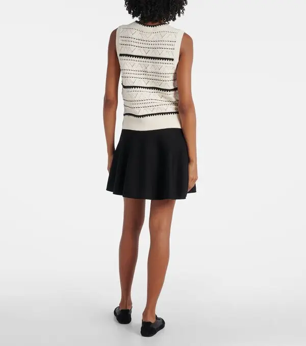 Varley Athena Pointelle Cotton Sweater Vest