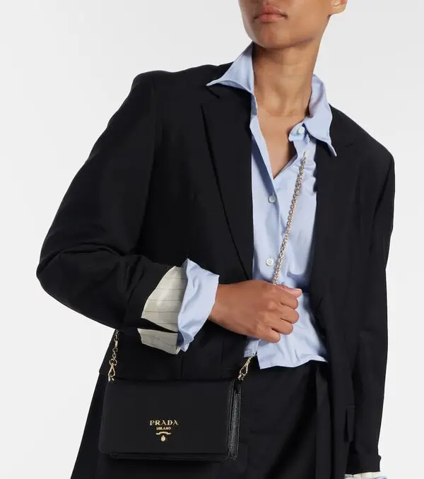 Prada Saffiano Leather Mini Shoulder Bag