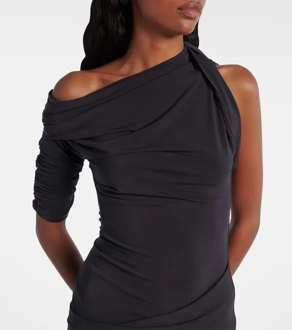 Jacquemus Draped Jersey Minidress - Blue