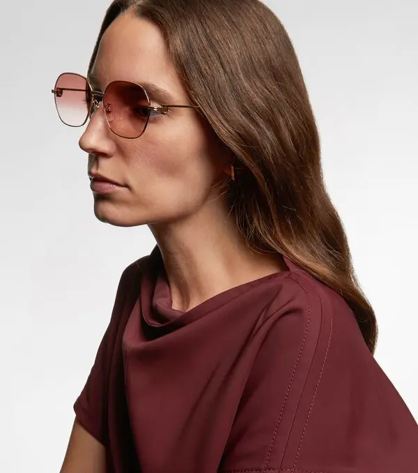 Cartier Premiere De Oval Sunglasses - Gold