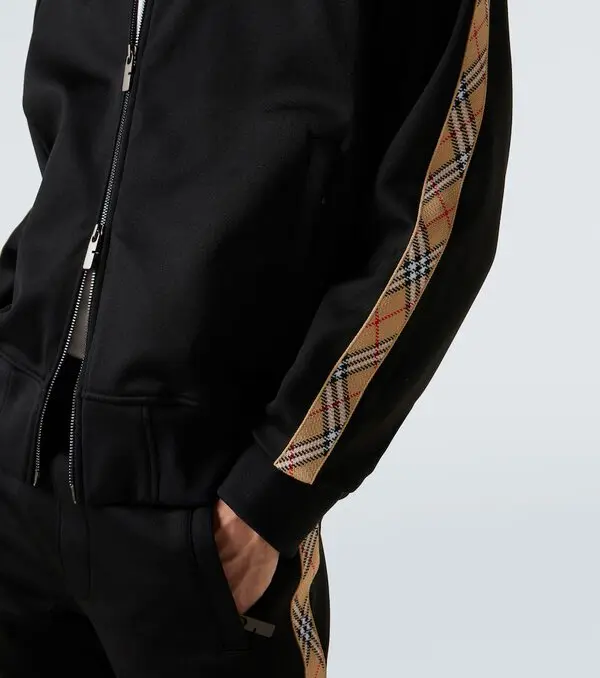 Burberry Check Cotton-blend Jersey Track Jacket