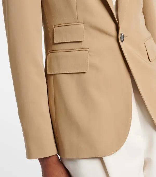 Ralph Lauren Parker Wool Gabardine Blazer - Beige