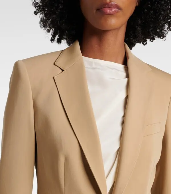 Ralph Lauren Parker Wool Gabardine Blazer - Beige