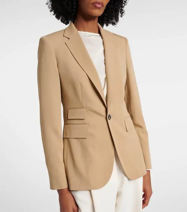 Ralph Lauren Parker Wool Gabardine Blazer - Beige