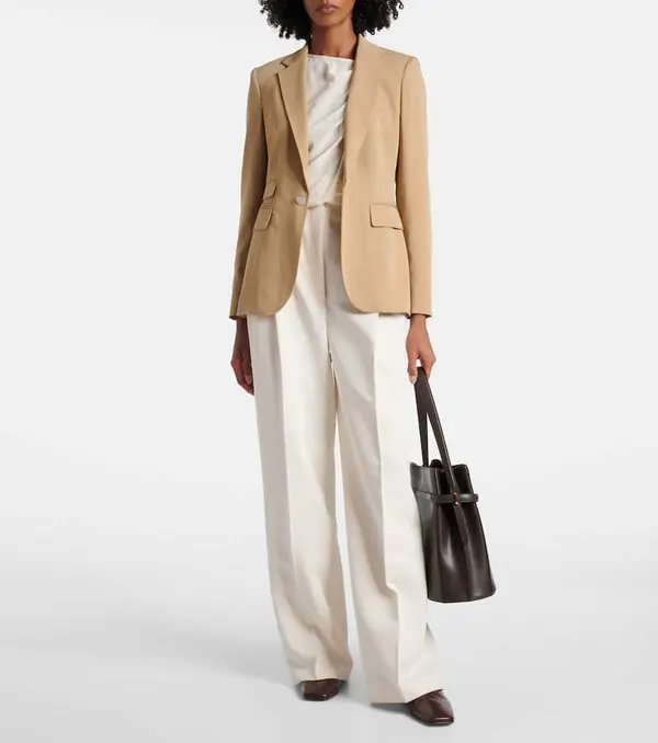 Ralph Lauren Parker Wool Gabardine Blazer - Beige
