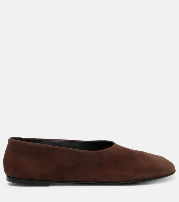 Proenza Schouler Glove Suede Ballet Flats - Brown
