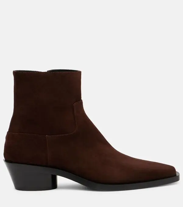 Proenza Schouler Bronco Suede Ankle Boots - Brown