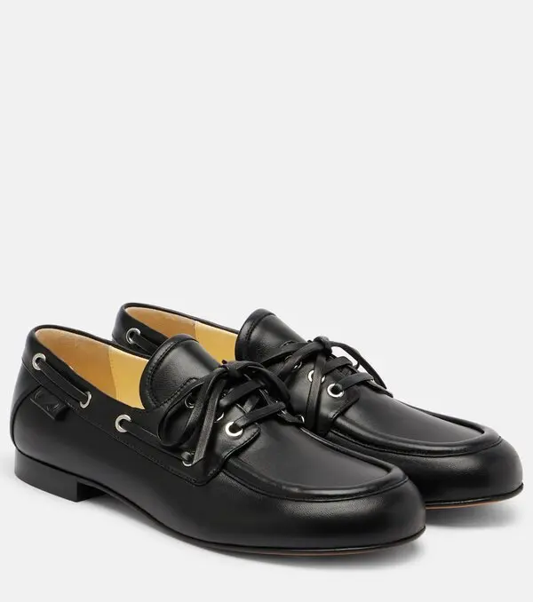 Proenza Schouler Leather Boat Shoes - Black