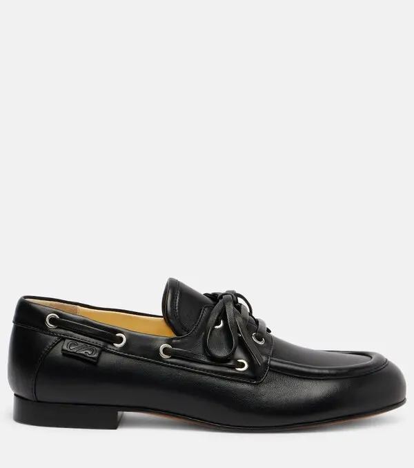 Proenza Schouler Leather Boat Shoes - Black