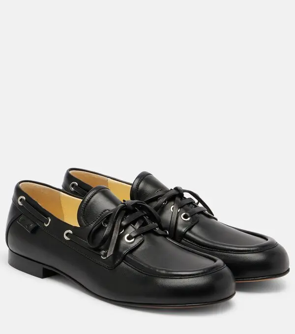 Proenza Schouler Leather Boat Shoes - Black