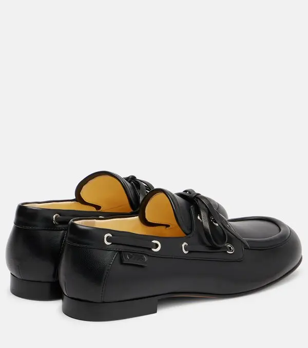 Proenza Schouler Leather Boat Shoes - Black