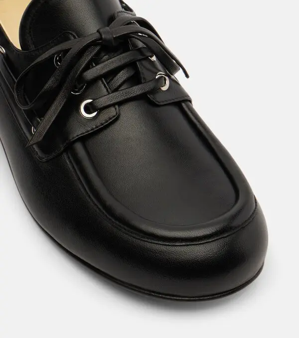 Proenza Schouler Leather Boat Shoes - Black