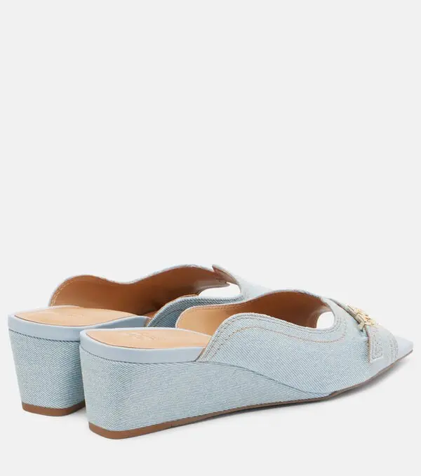 GANNI Butterfly Wedge Mules