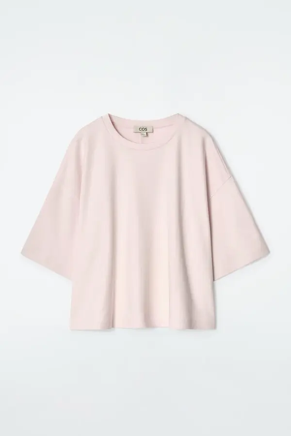 Cos Oversized Boxy T-shirt - Pink