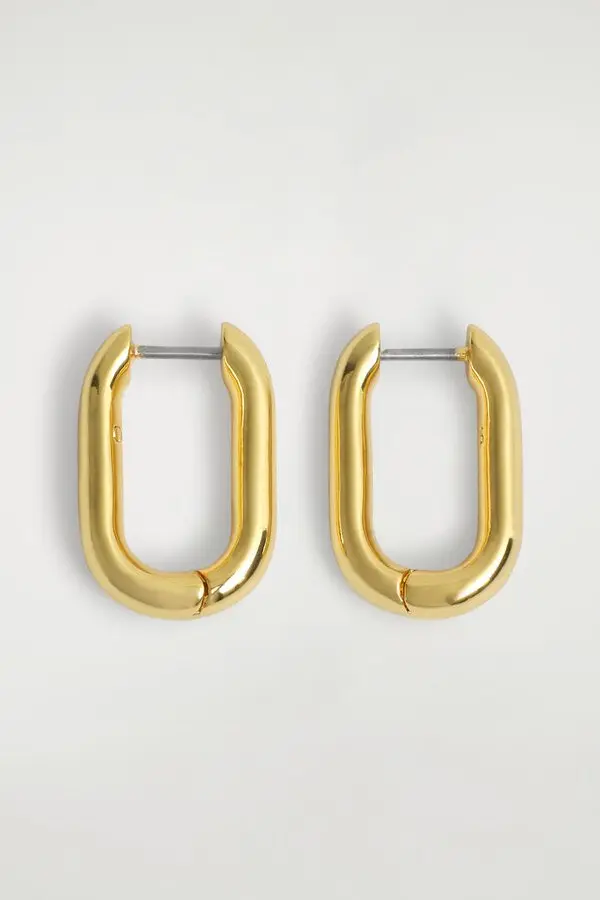 Cos Oval Hoop Earrings - Bronze
