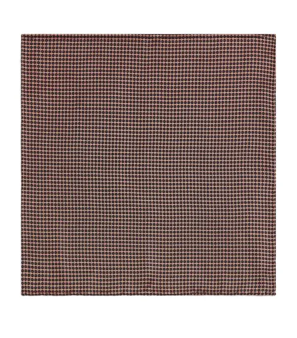 Harrods Silk Jacquard Pocket Square - Navy