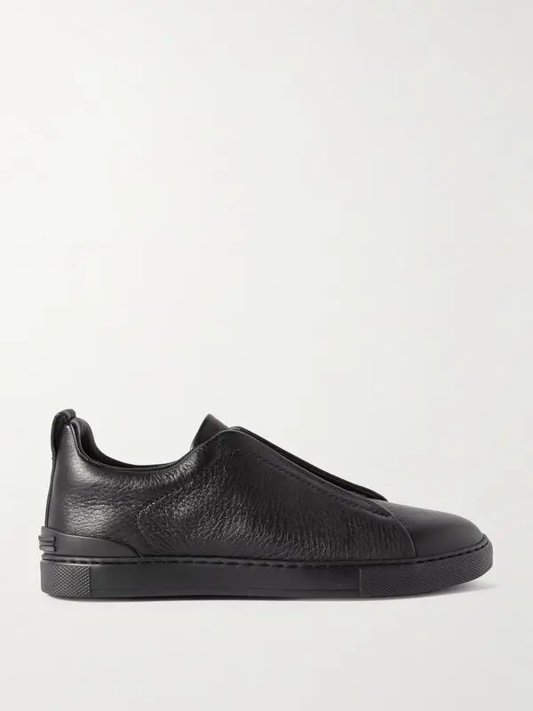 Zegna Triple Stitch™ Full-grain Deerskin Slip-on Sneakers